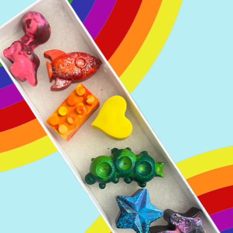 Rainbow Crayon Box – Red Bank Artisan Collective