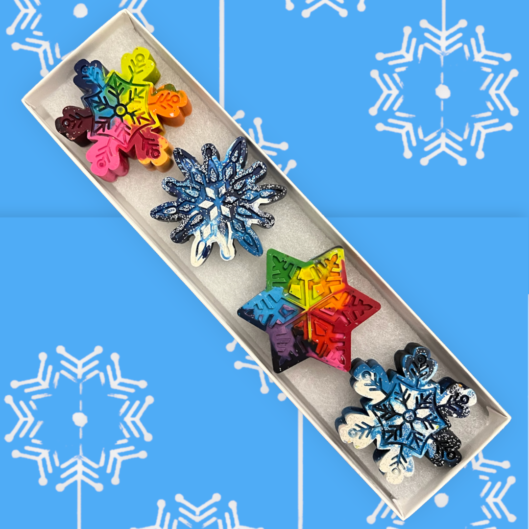 Snowflake Crayon Box – Red Bank Artisan Collective