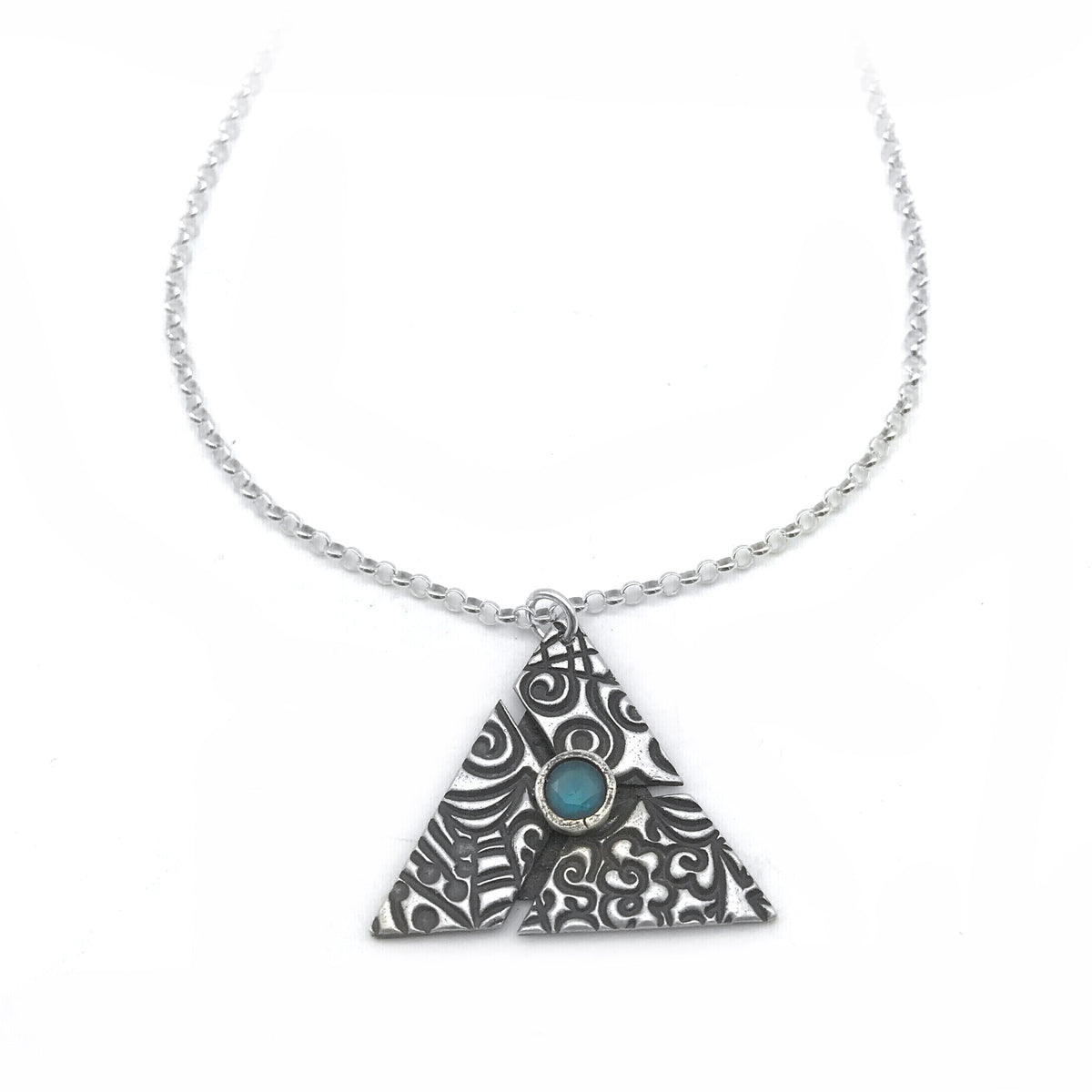 Triangular Blue Topaz Necklace – Red Bank Artisan Collective